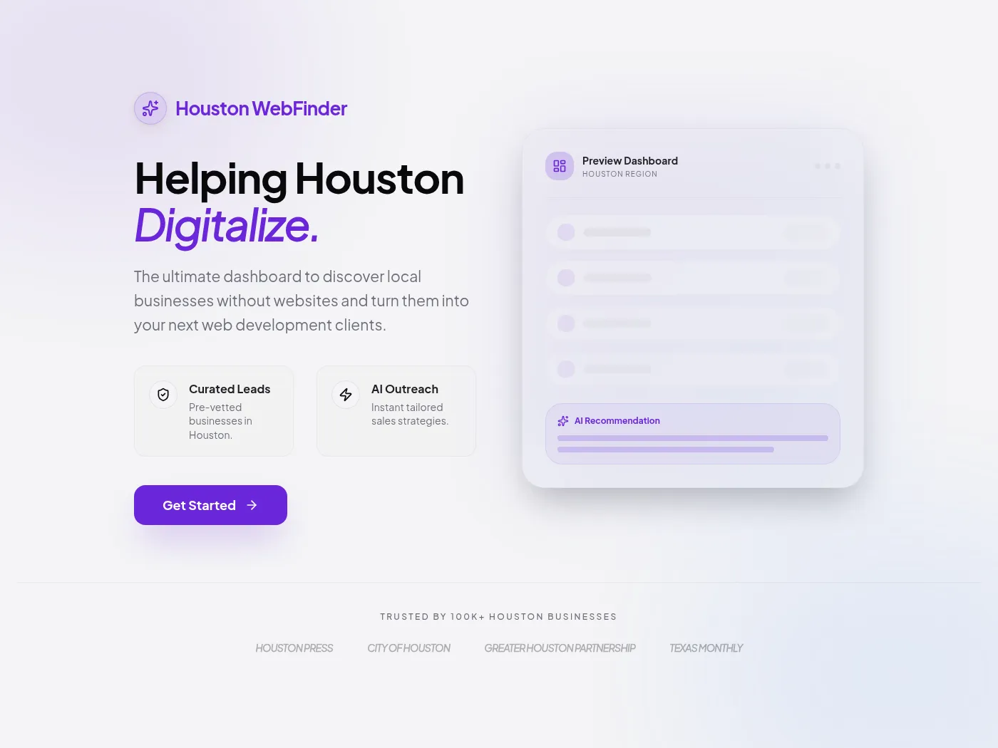 Houston Webless Finder