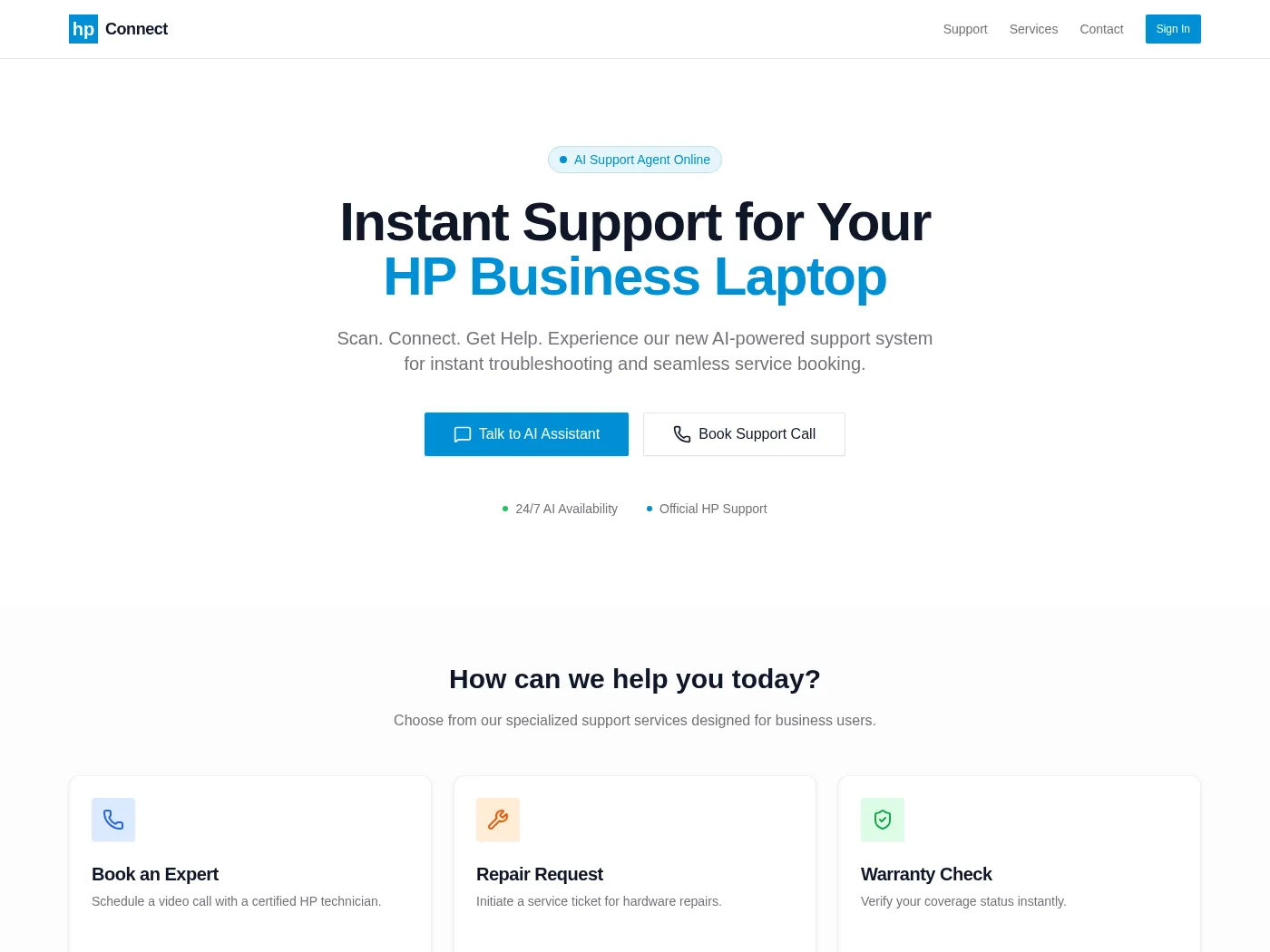HP Connect AI Support