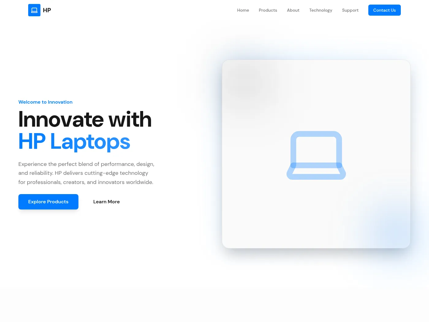 HP Laptop Company Site
