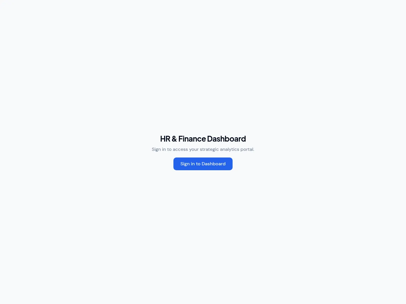 HR & Finance Insight Dashboard
