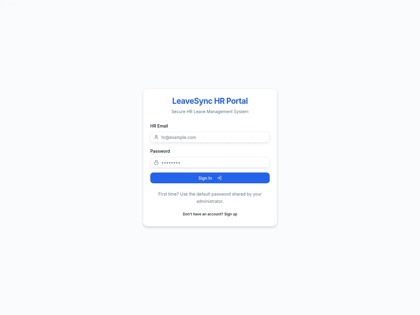 LeaveSync HR Portal