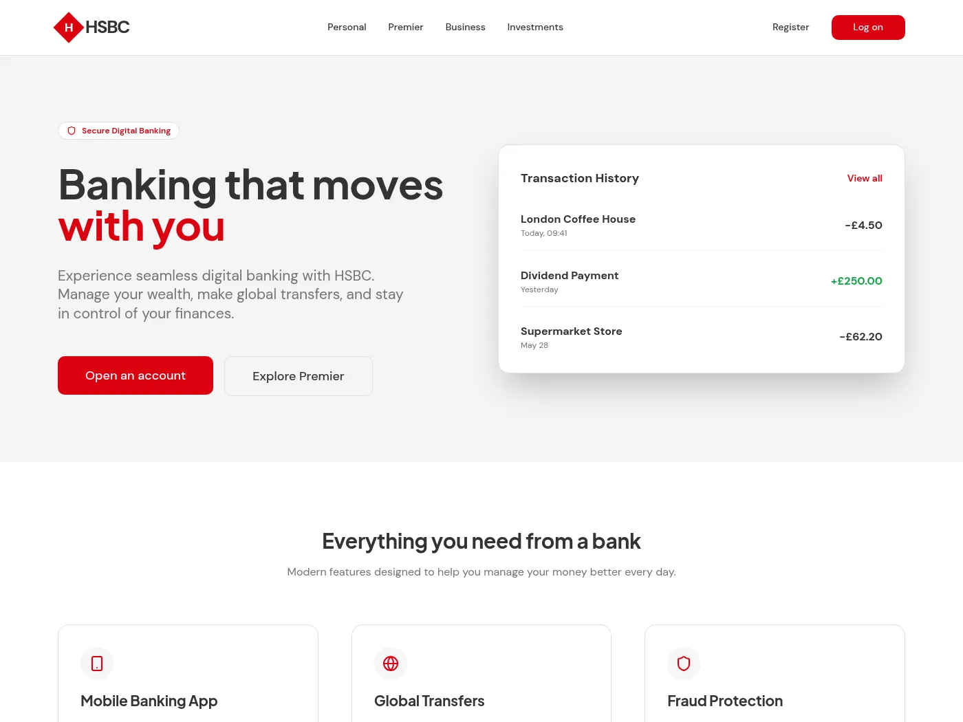 HSBC Bank Clone