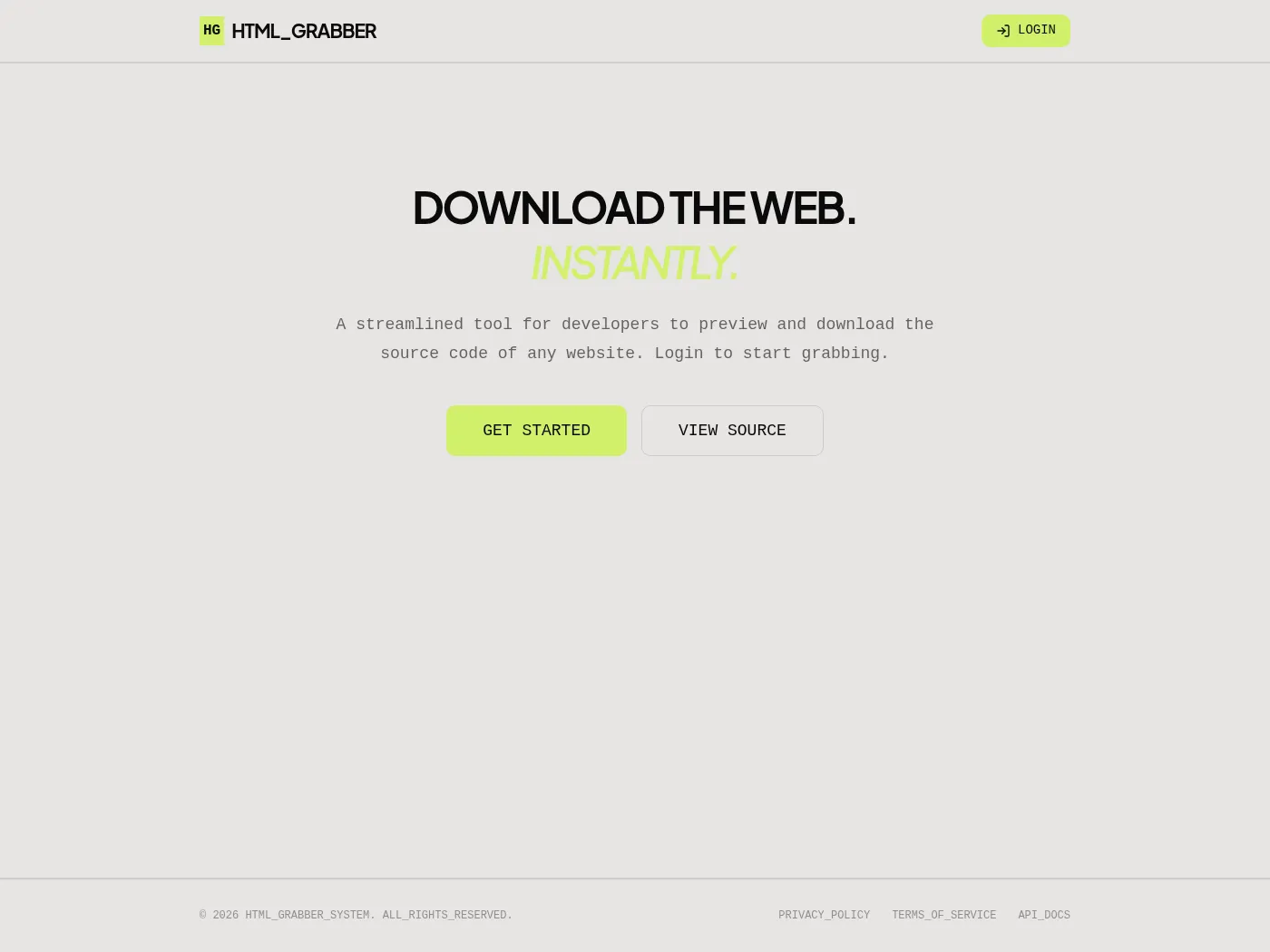 HTML Grabber