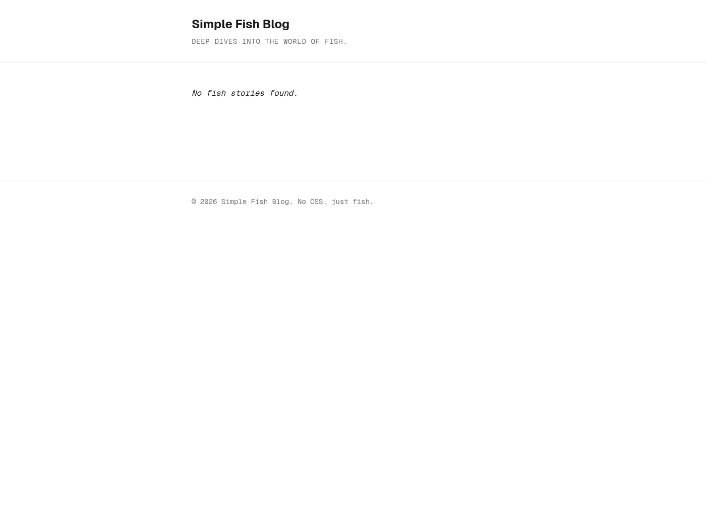 Simple Fish Blog