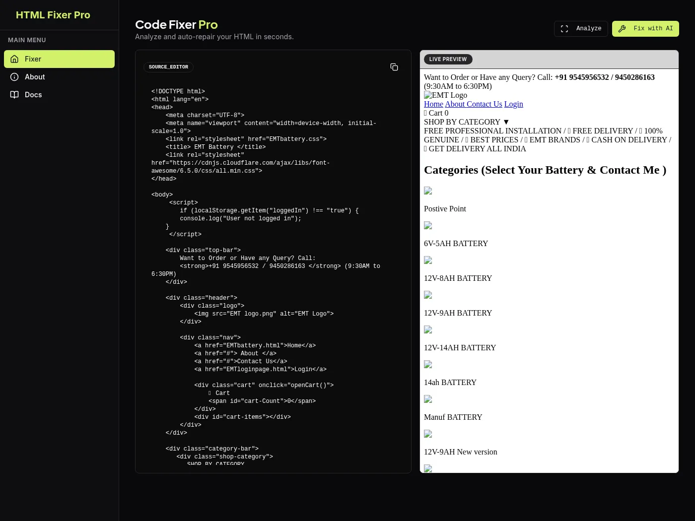 HTML Fixer Pro