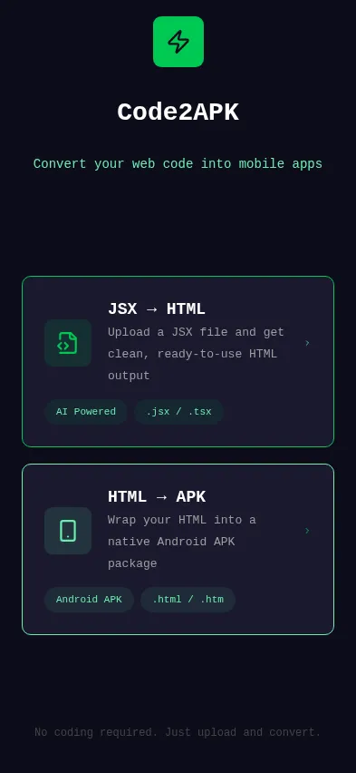 Code2APK Converter