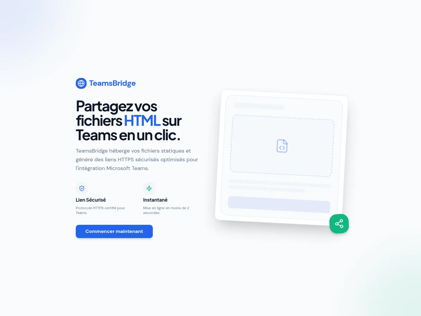 HTML Share Teams