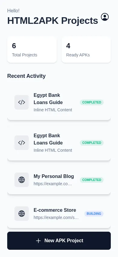 HTML2APK Converter