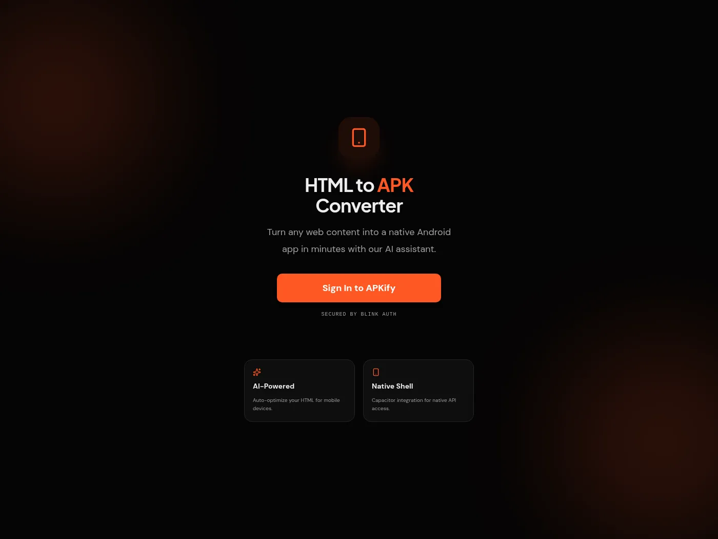 HTML to APK Converter
