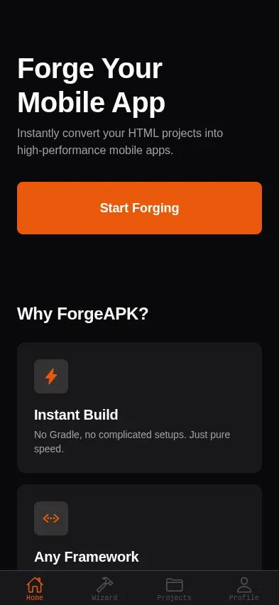 HTML to APK Wizard