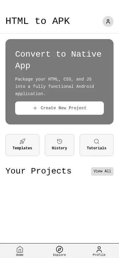 HTML to APK Converter