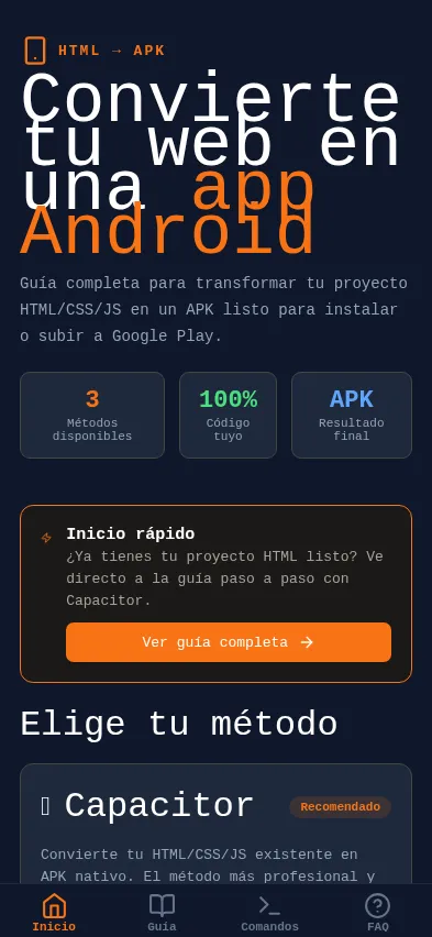 HTML2APK Converter