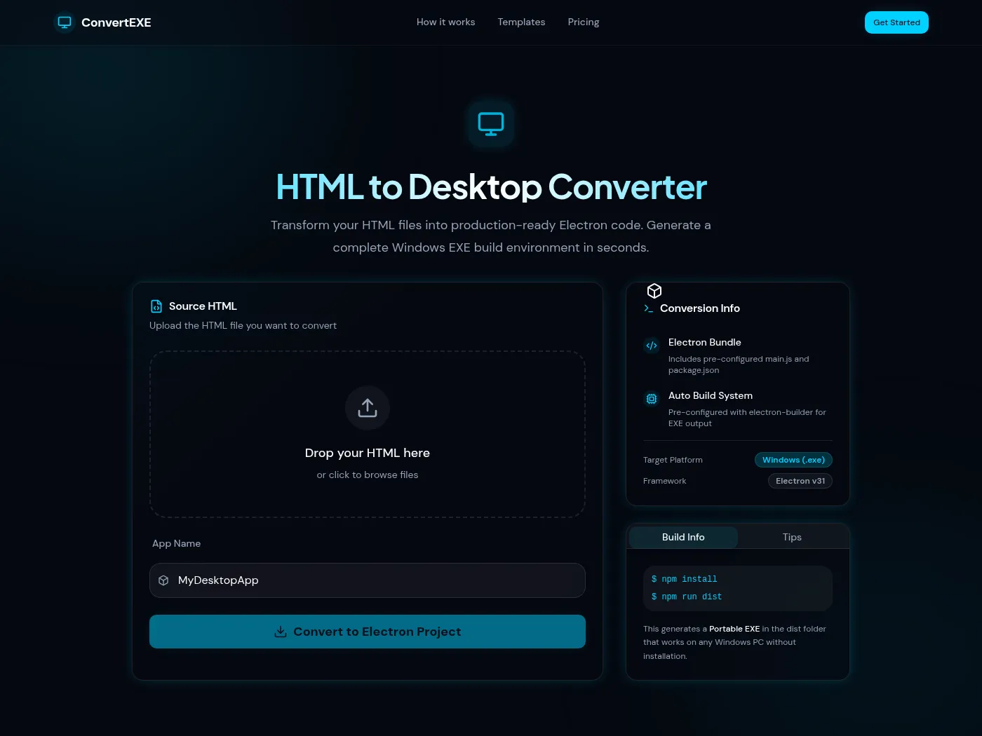 HTML to EXE Converter