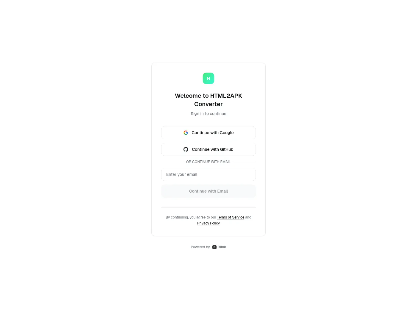 HTML2APK Converter