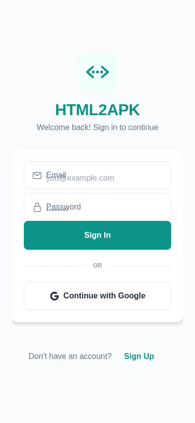 HTML2APK Converter