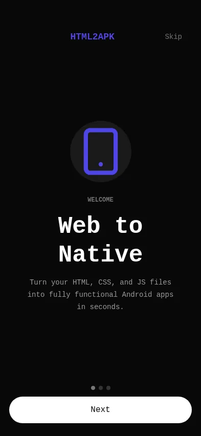 HTML2APK Converter