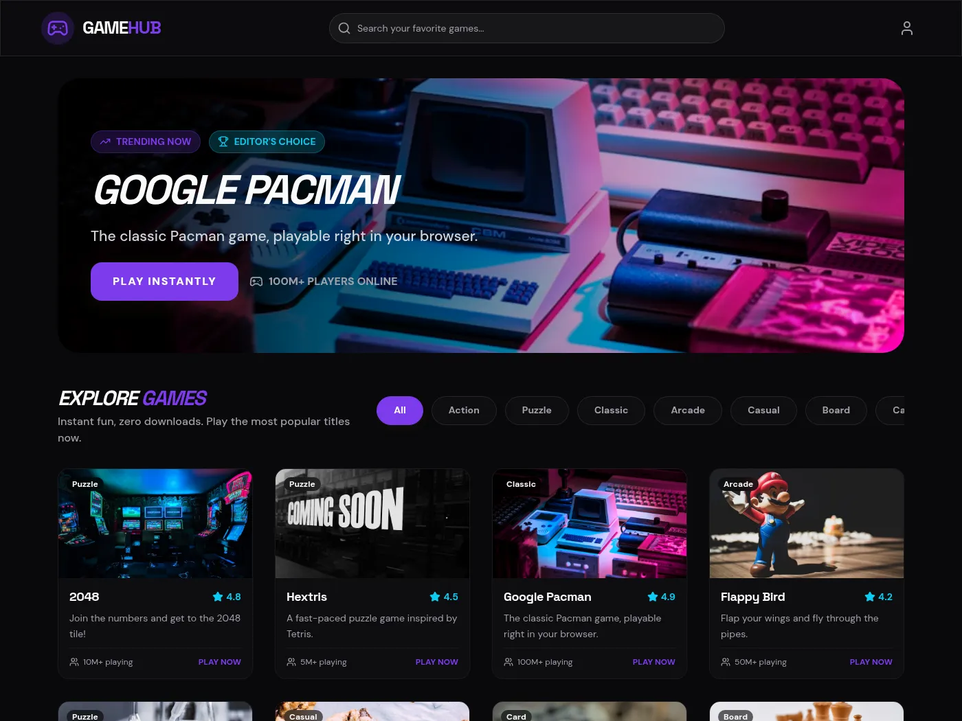 HTML5 Games Hub