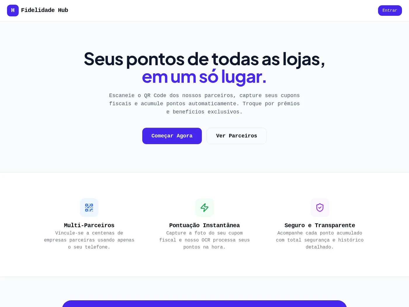 Hub Fidelização Multi-Empresa