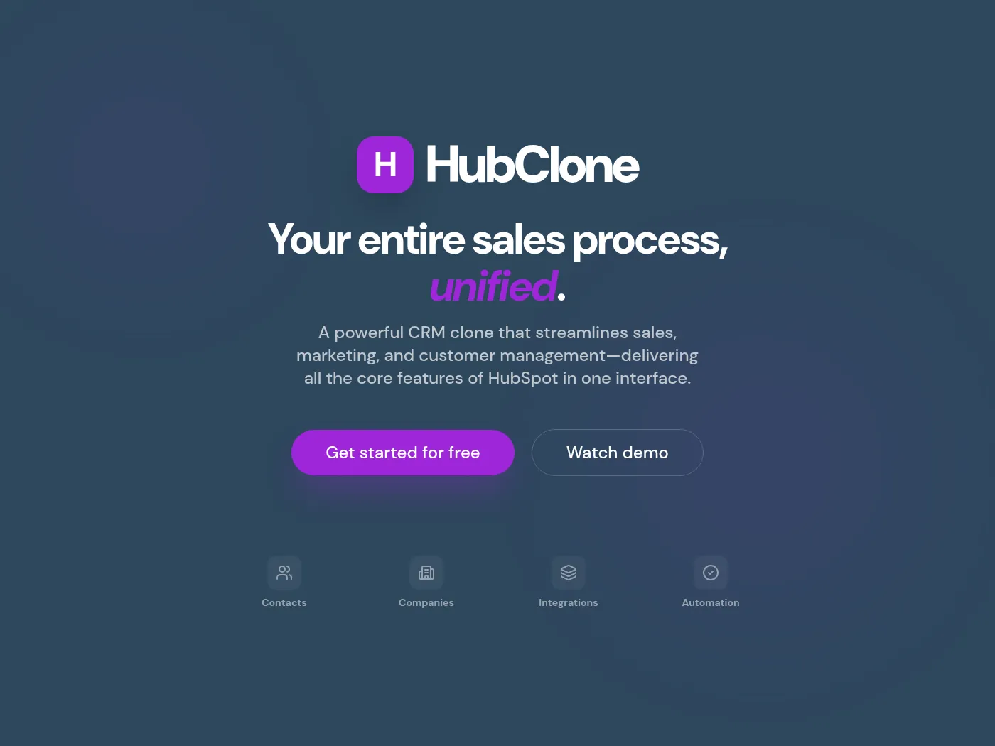 HubSpot CRM Clone