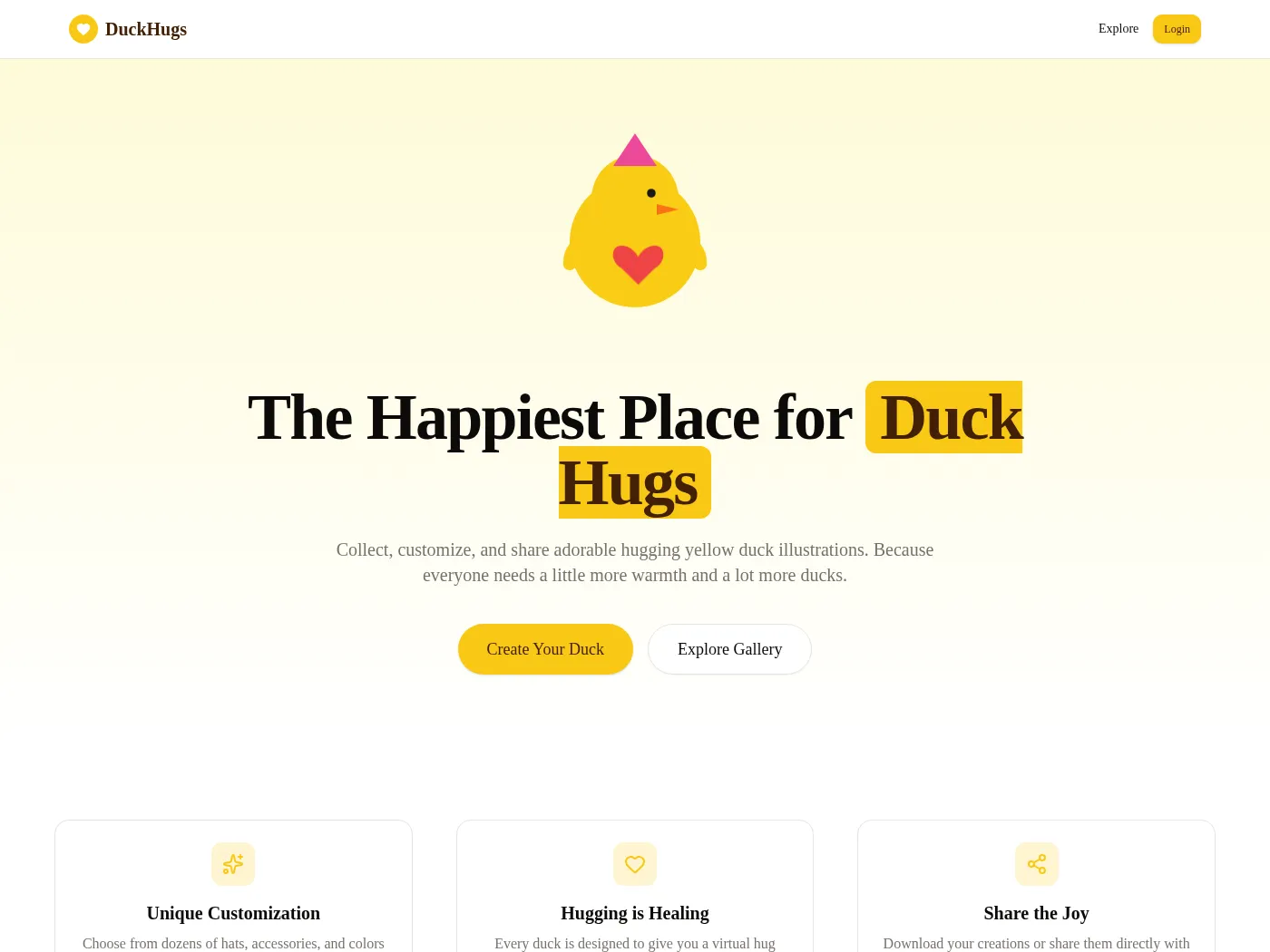 Hugging Yellow Ducks