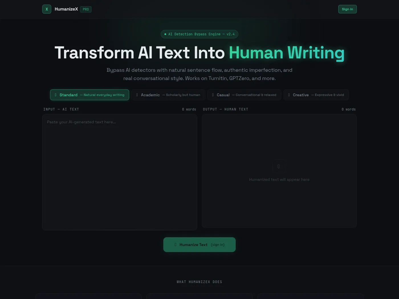 HumanizeX Text Rewriter