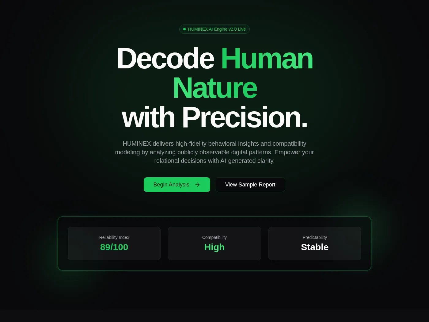 HUMINEX AI Insight Dashboard