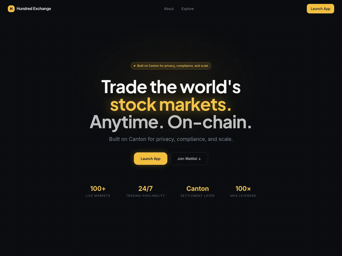 Hundred Exchange Waitlist