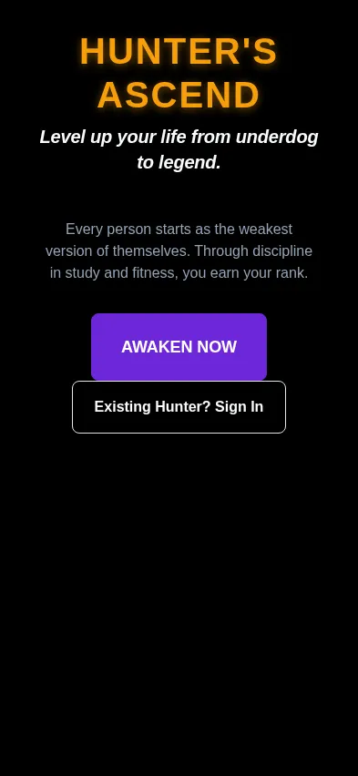 Hunter's Ascend RPG App
