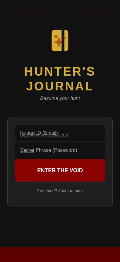Hunter’s Journal App