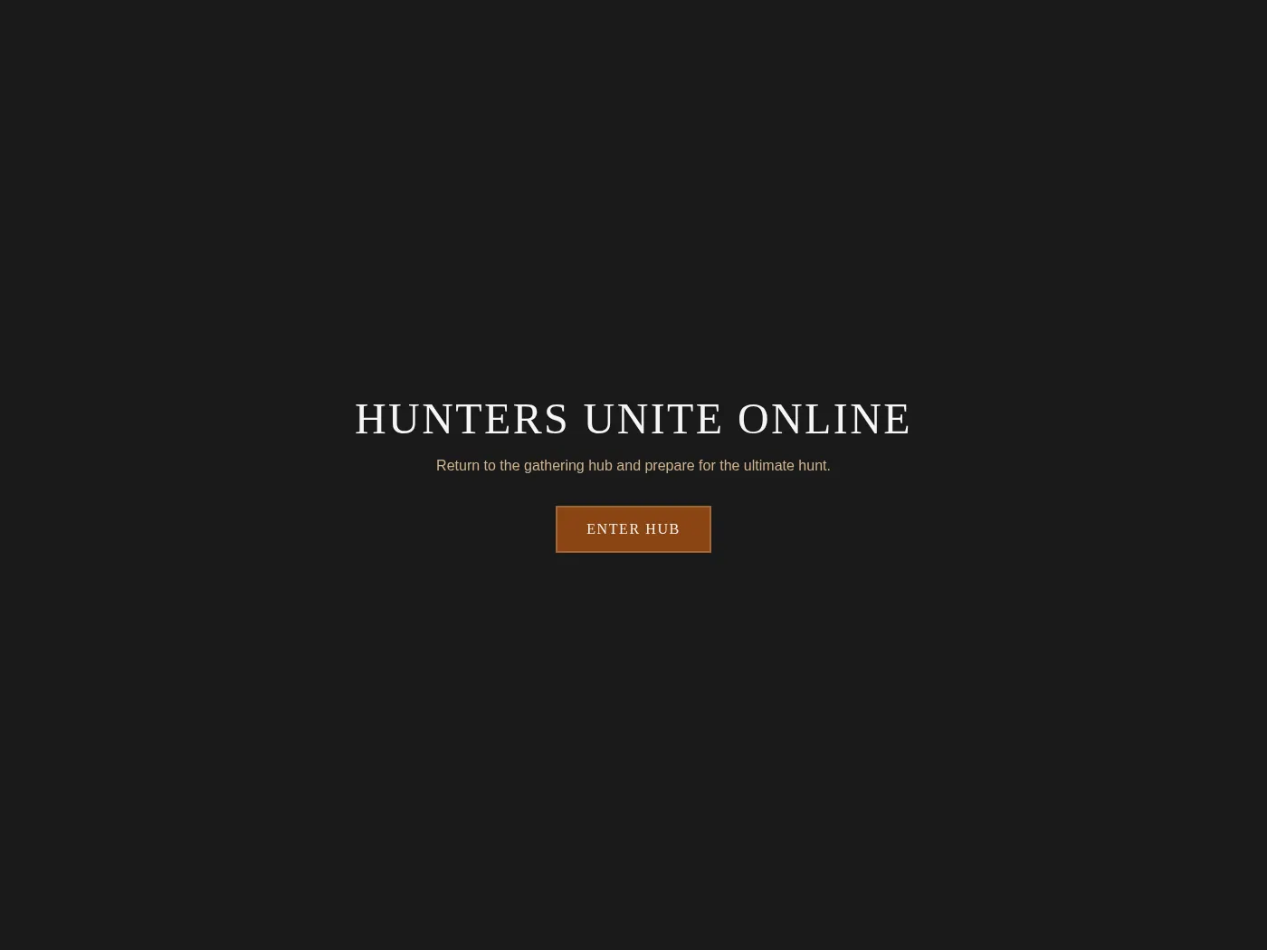 Hunters Unite Online