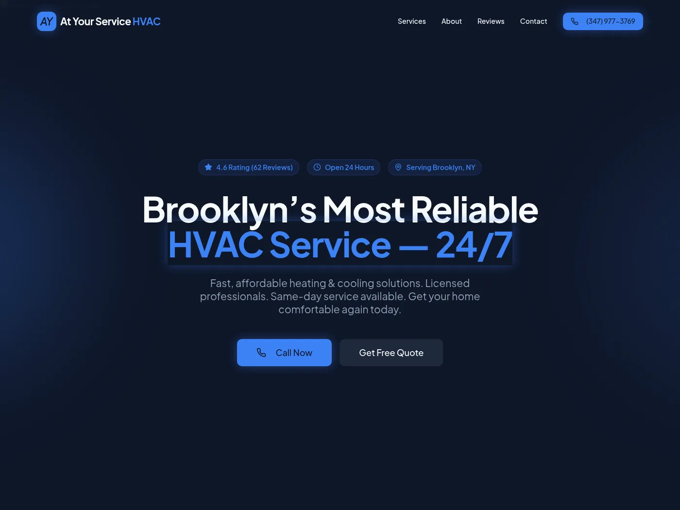 At Your Service HVAC Site