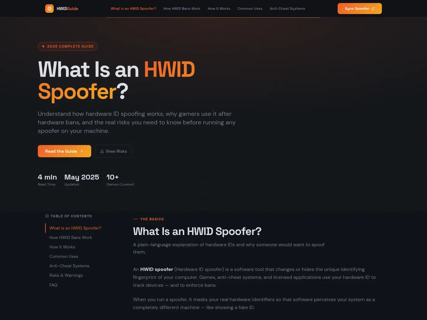 HWID Spoofer Explained
