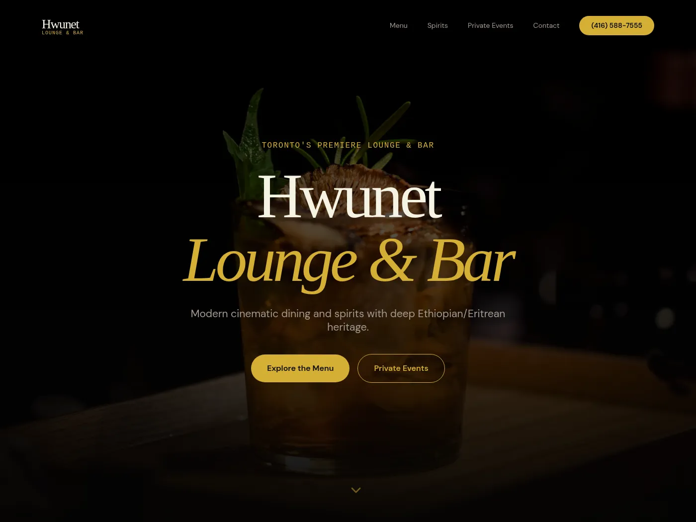 Hwunet Lounge 3D Menu Site