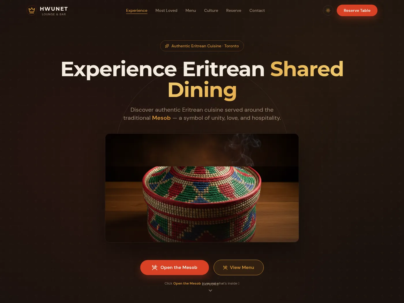 Hwunet Mesob Experience