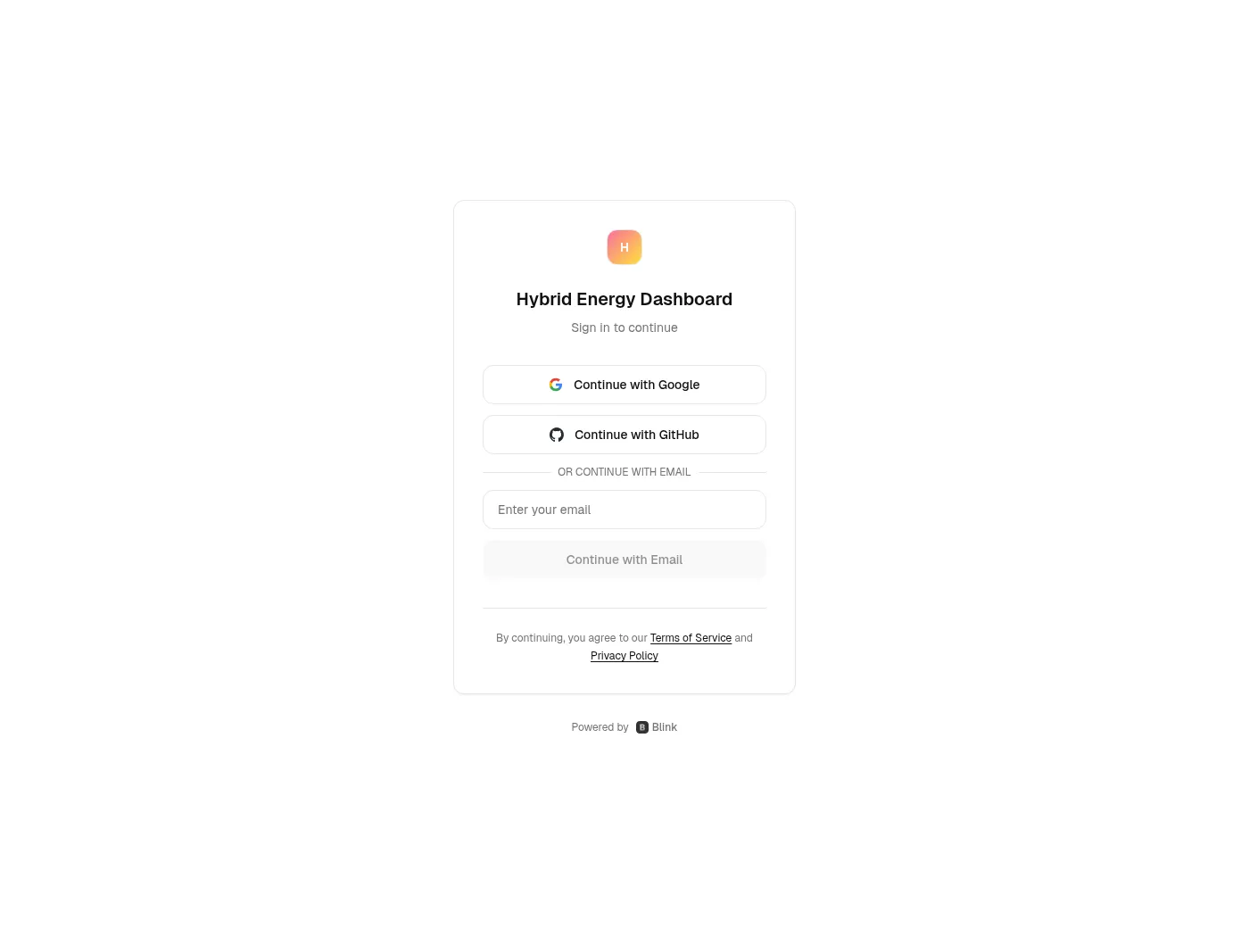 Hybrid Energy Dashboard