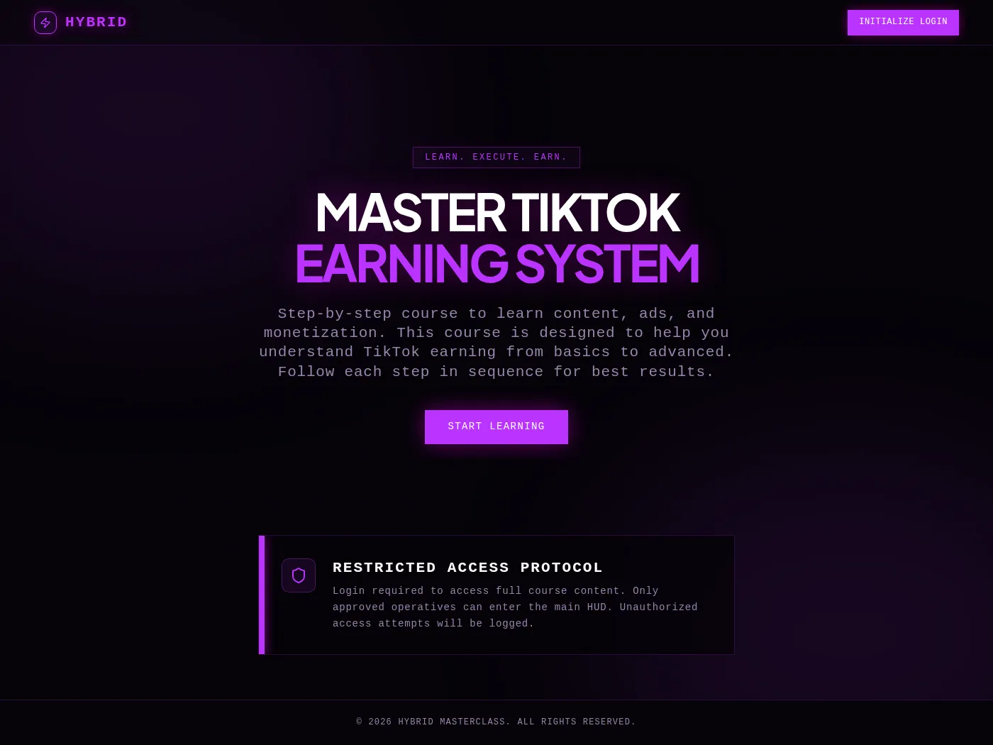 Hybrid TikTok Masterclass