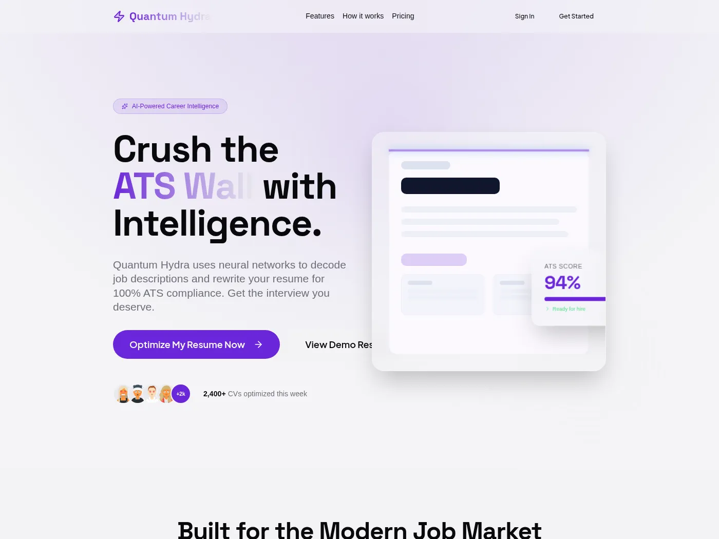 Quantum Hydra CV Intelligence