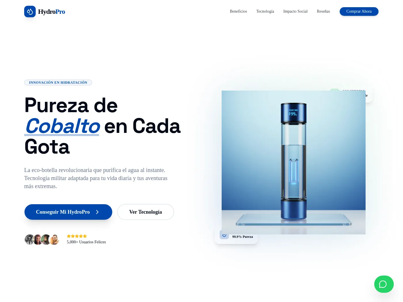 HydroPro Landing Page