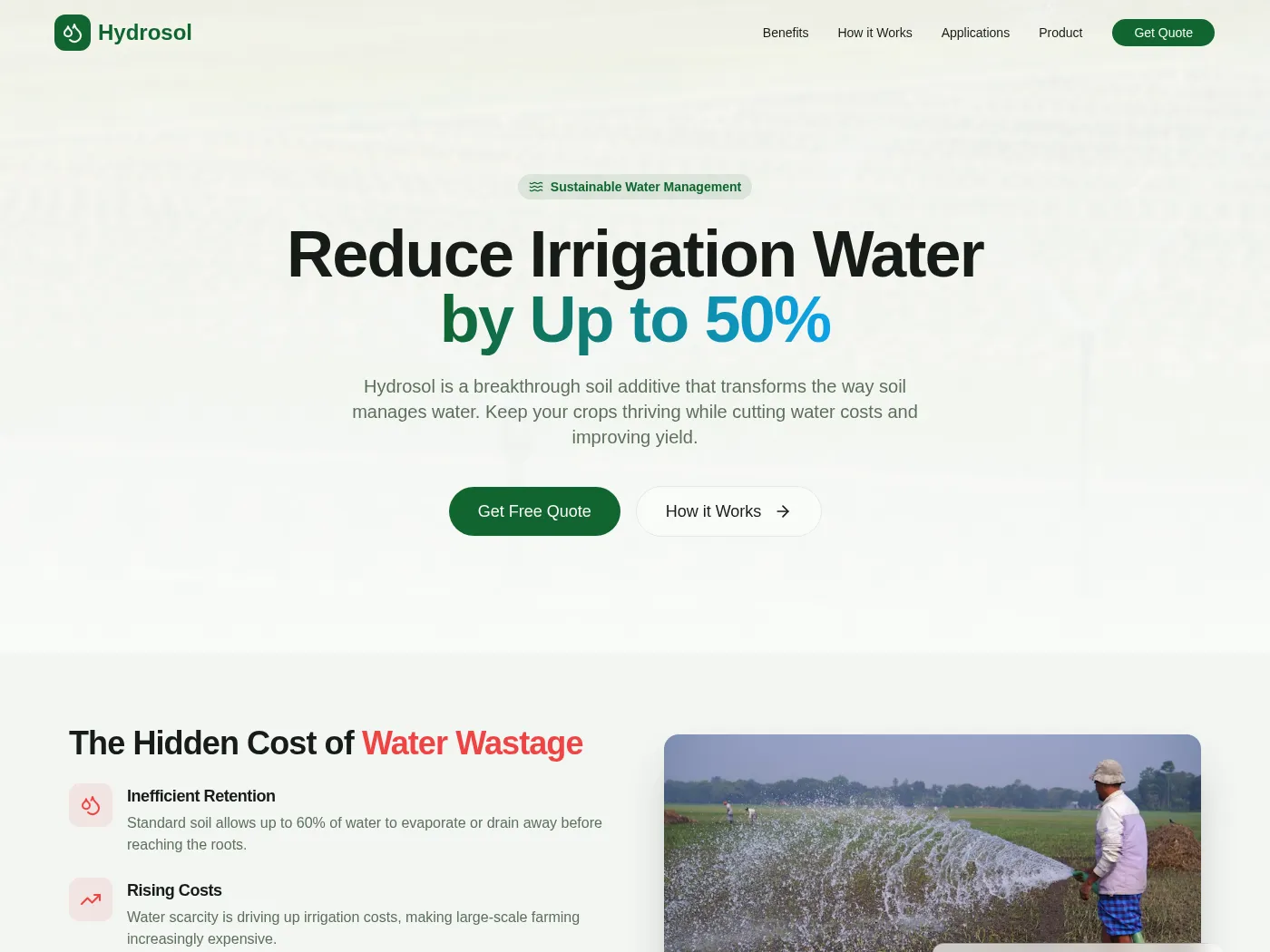 Hydrosol Homepage Launch