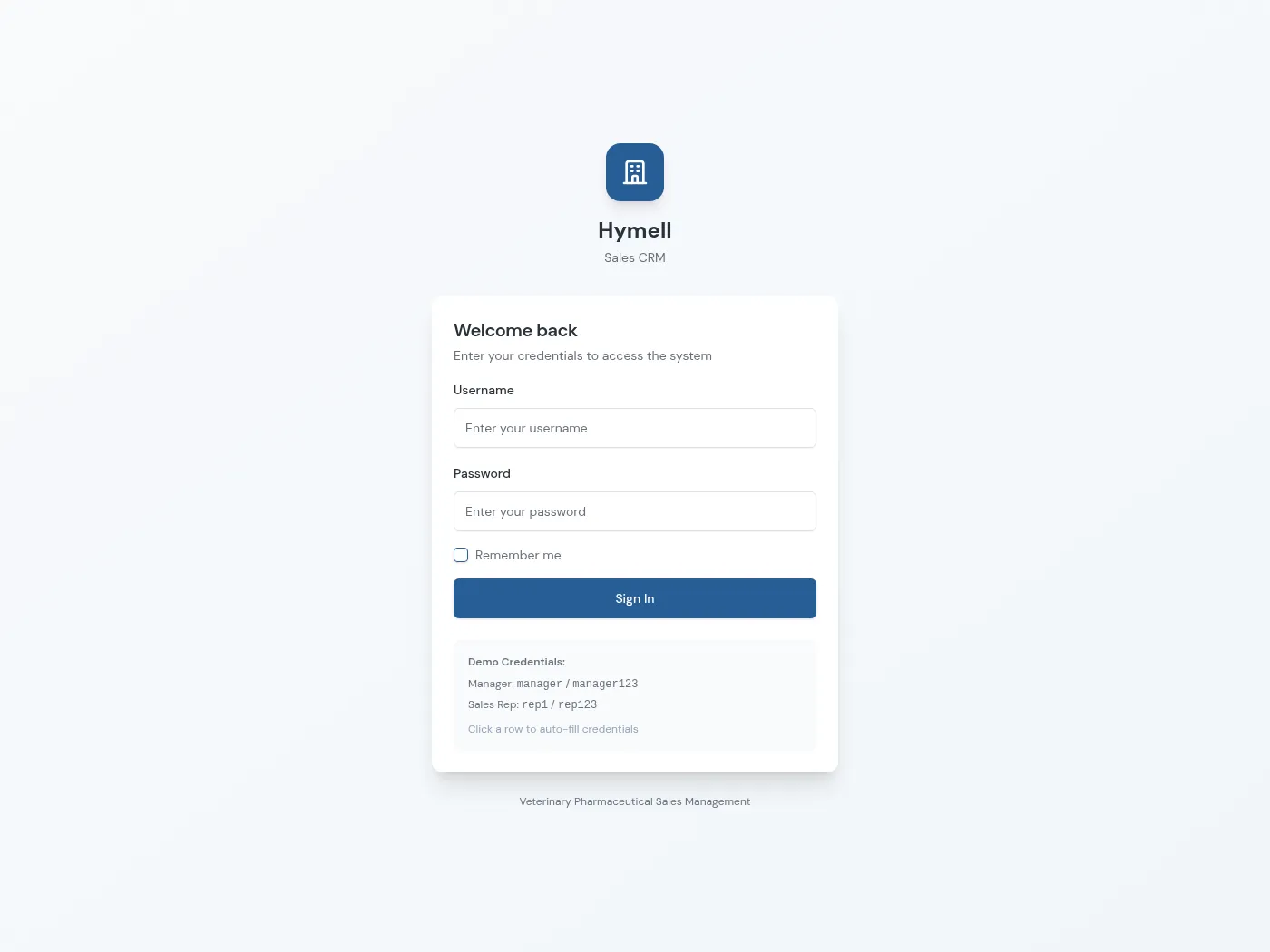 Hymell Sales CRM App
