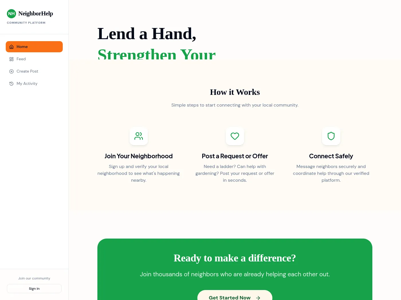 Hyperlocal Help Hub