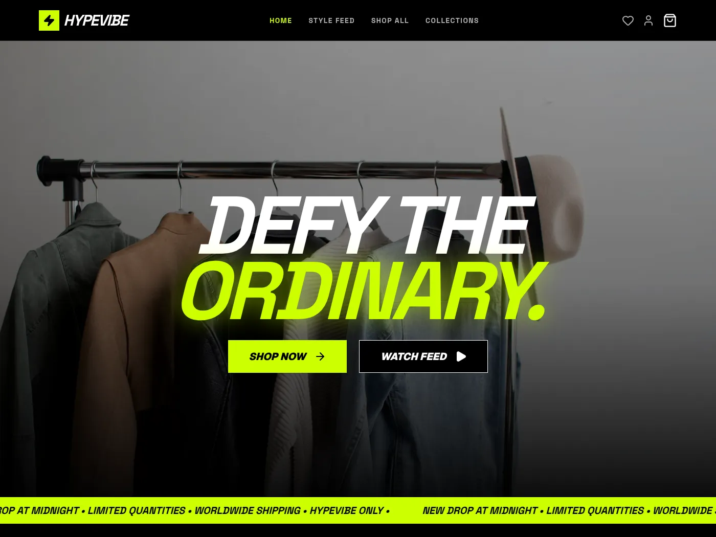 HypeVibe Streetwear Shop