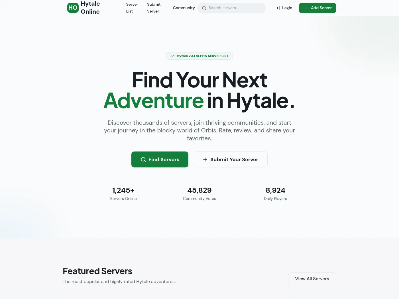 Hytale Online Servers