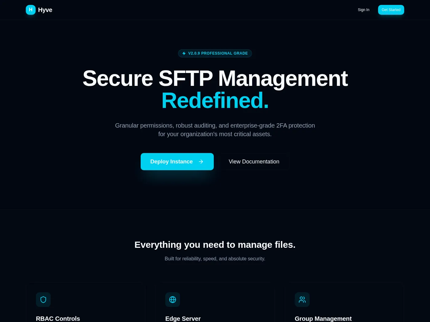 Hyve SFTP Manager