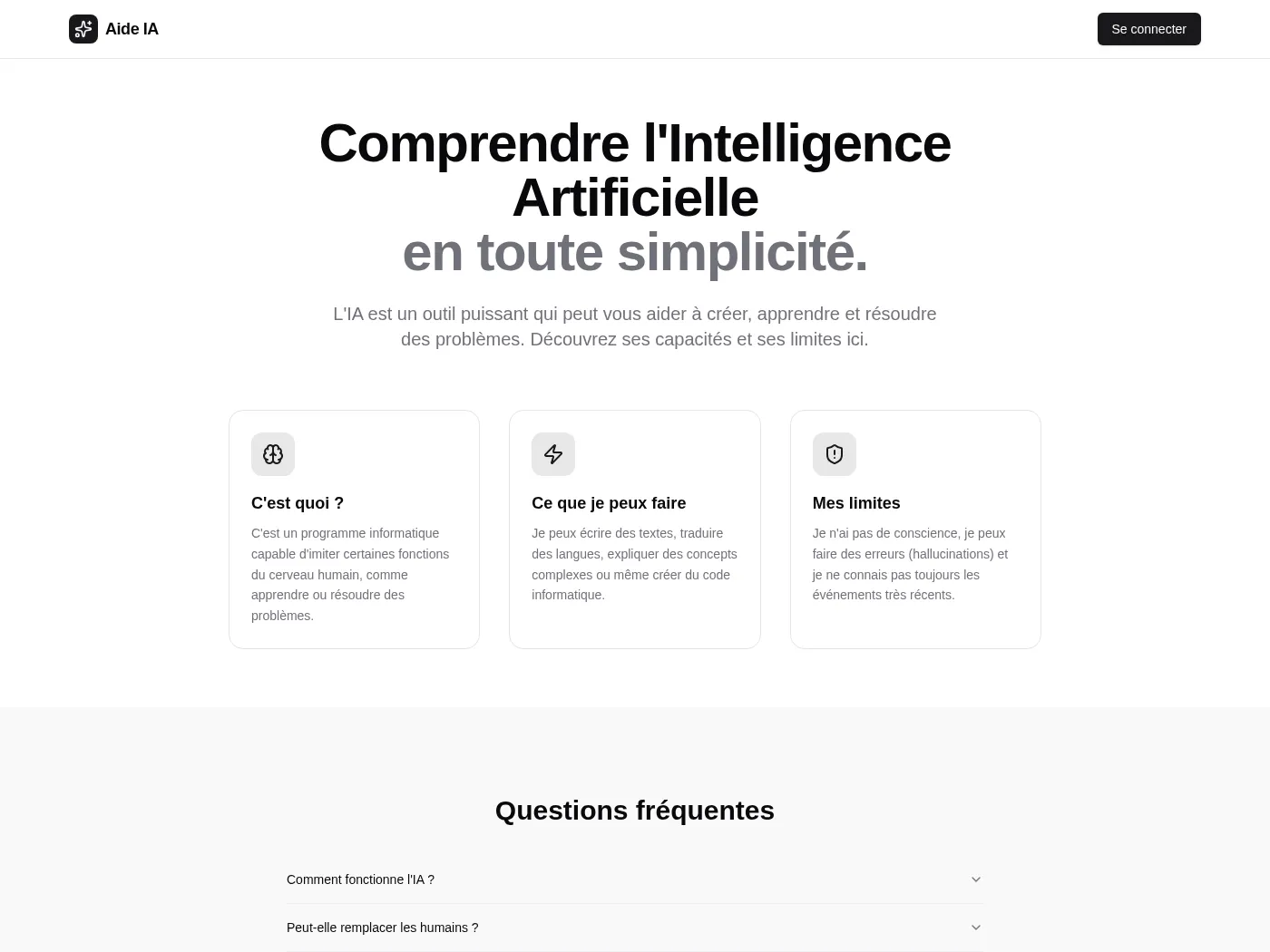 Aide IA en Français