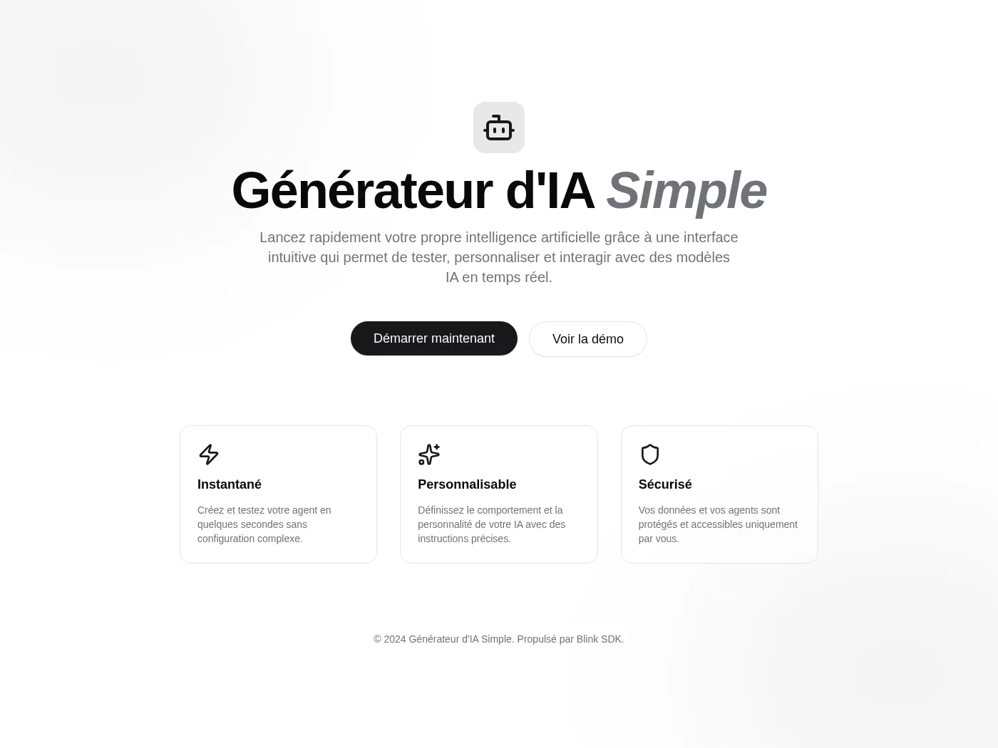 Générateur d'IA Simple