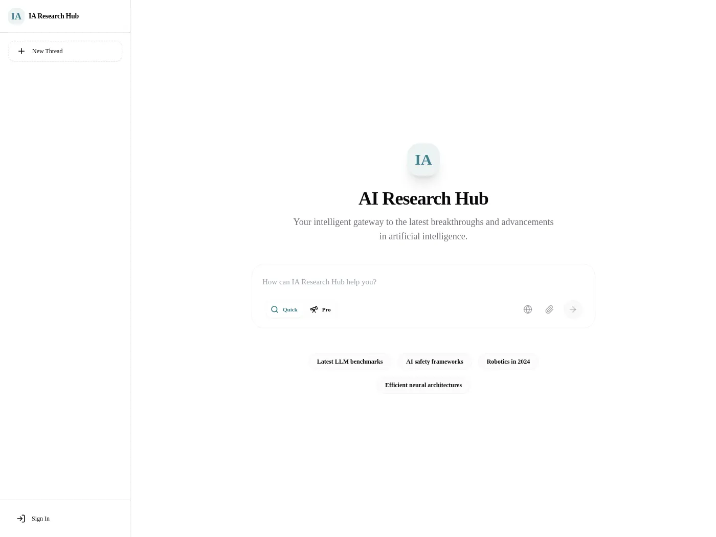 IA Research Hub