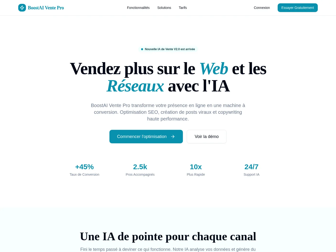 BoostAI Vente Pro