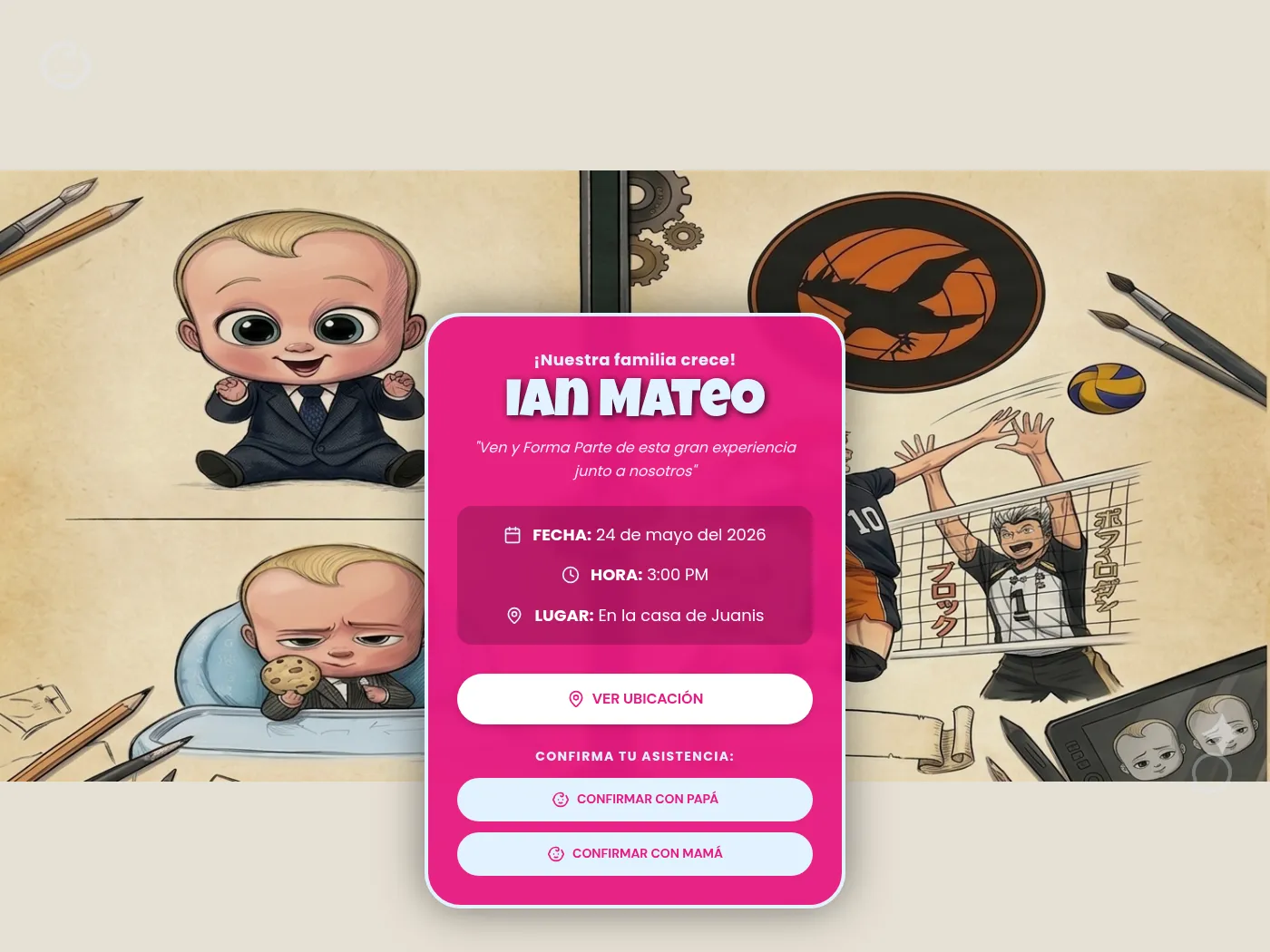 Ian Mateo Invitation Web