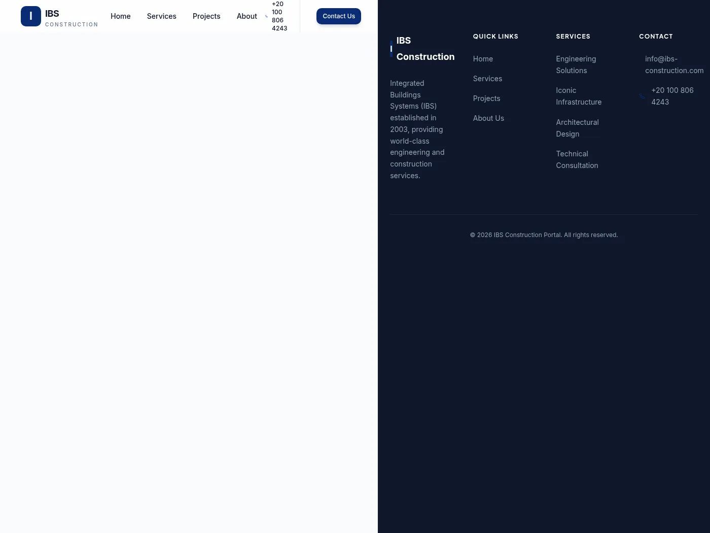 IBS Construction Portal